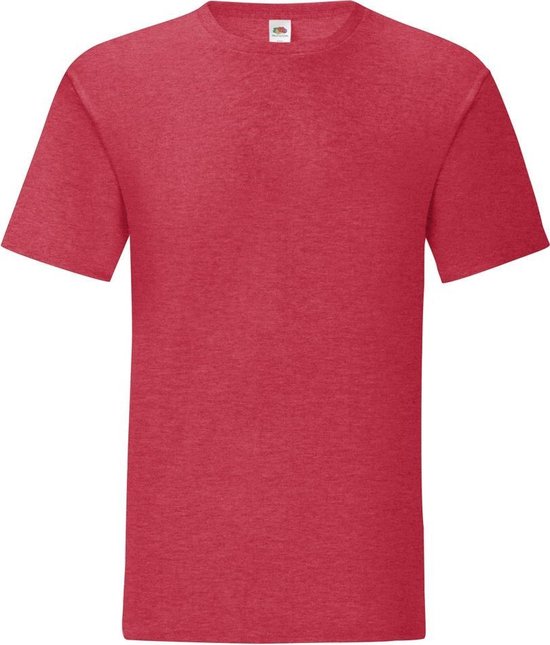 Fruit Of The Loom Heren Iconisch T-shirt (Heather Rood) | bol.com