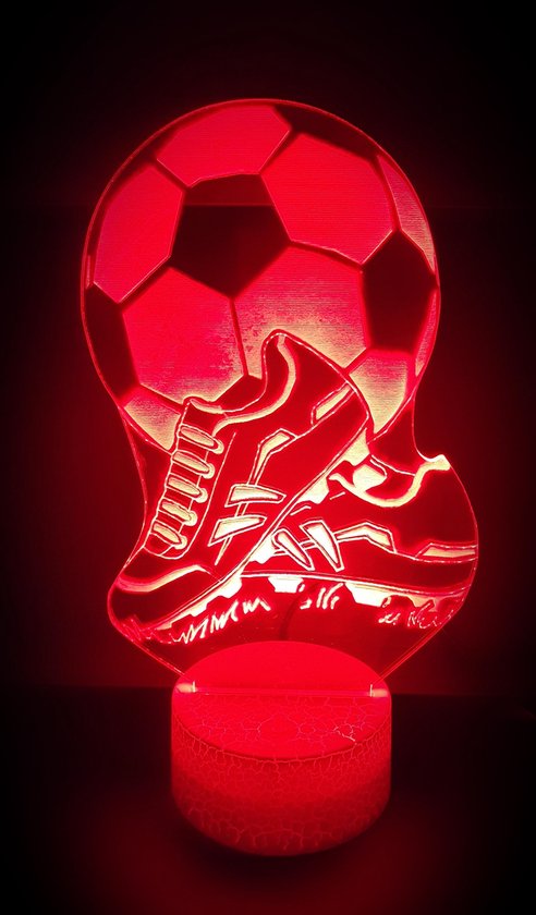 "VOETBAL + SCHOEN" 3D led lamp - CRAQ | bol.com