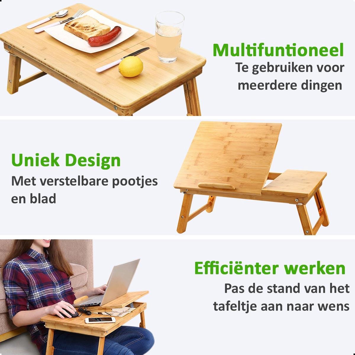 AWEMOZ Laptoptafel - Laptop Standaard - Laptoptafel Verstelbaar ...