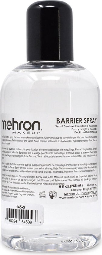 Mehron - Barrier Spray | Setting en Fixeer Spray - navulling (270 ml) | bol
