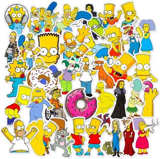 ProductGoods - 50 Stuks Simpson Stickers - Muur Decoratie - Koffer ...