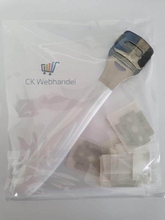 Professionele eeltschraper + 5 eeltmesjes - Eeltschaaf - RVS - Eelt ...