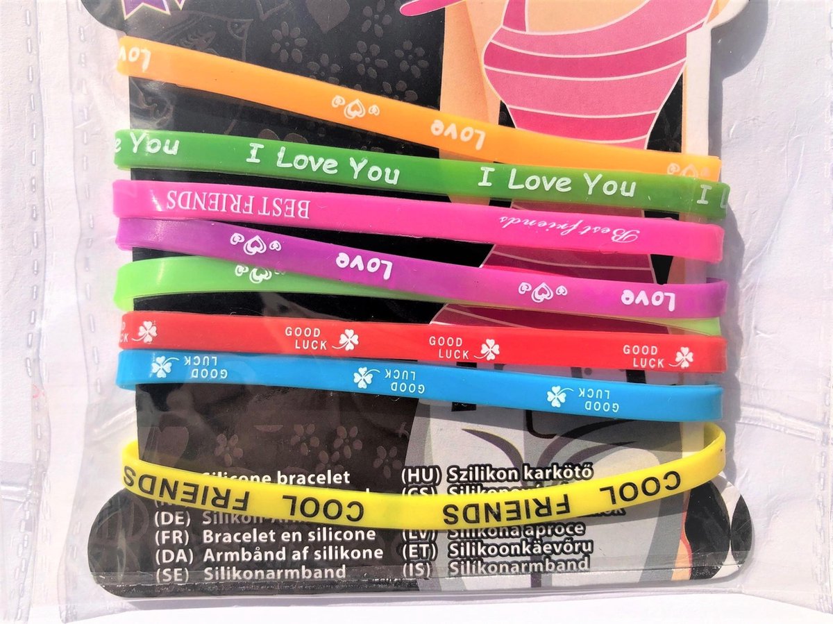 Vriendschapsarmbandjes - BFF 16 stuks - Vriendschap - Silicone ...