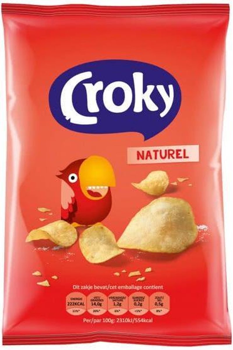 Croky - Naturel - 20 x 40 gram | bol.com