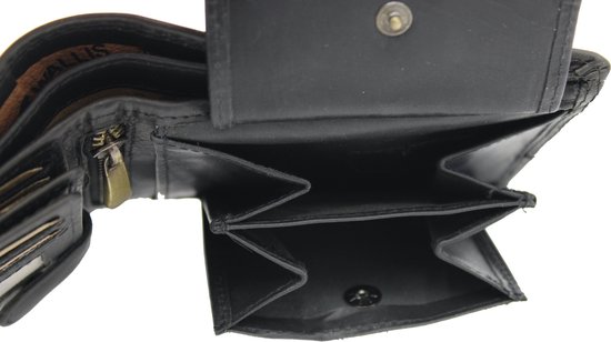 Louis Wallis Heren portemonnee - 100% Leer - Anti Skim - klein formaat ...
