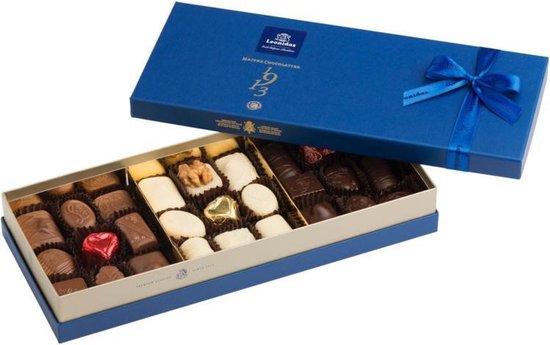 Chocolade Cadeau | Leonidas Bonbons | Giftbox Blauw met 27 Bonbons ...