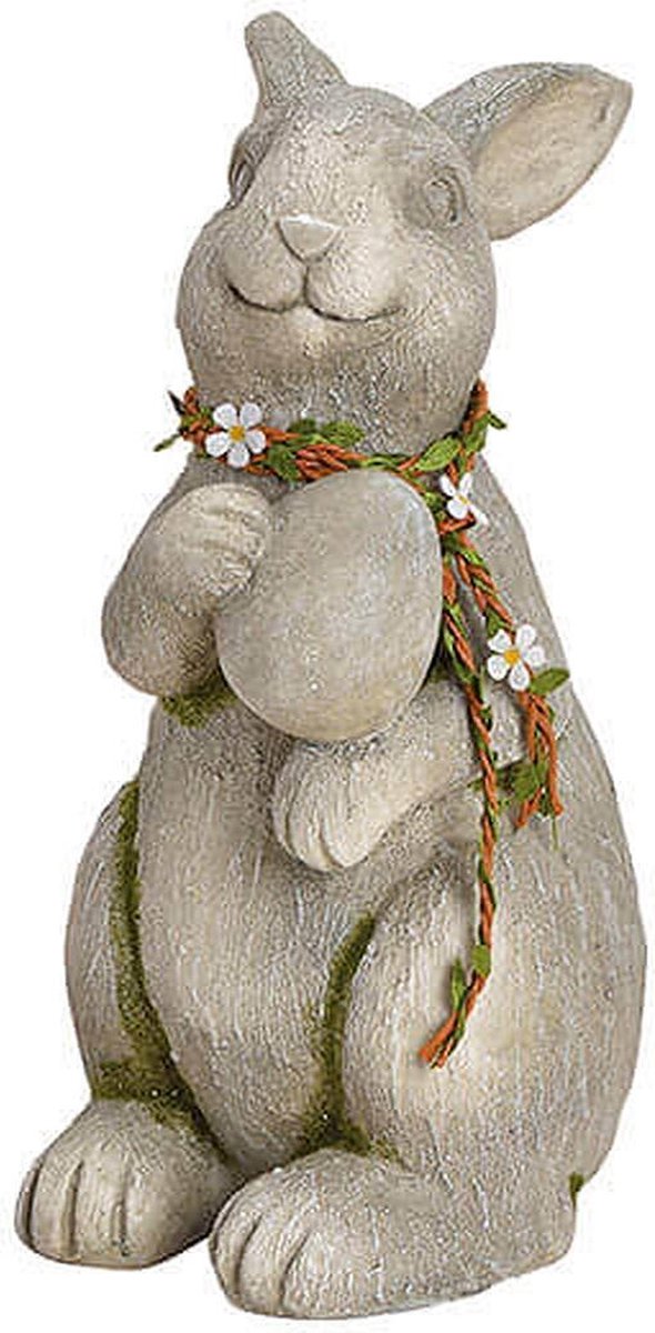 Pasen - Paasdecoratie - Haas haasje met ei en bloemensjaal | bol