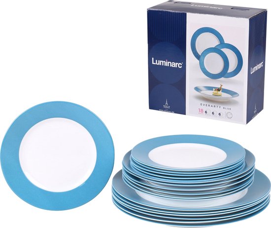 Luminarc Everarty Blue, 18-delig servies | bol.com