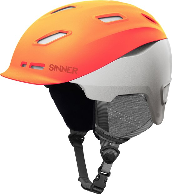 SINNER Moonstone Skihelm - Oranje/grijs - Unisex - Maat 57 (M) | bol.com