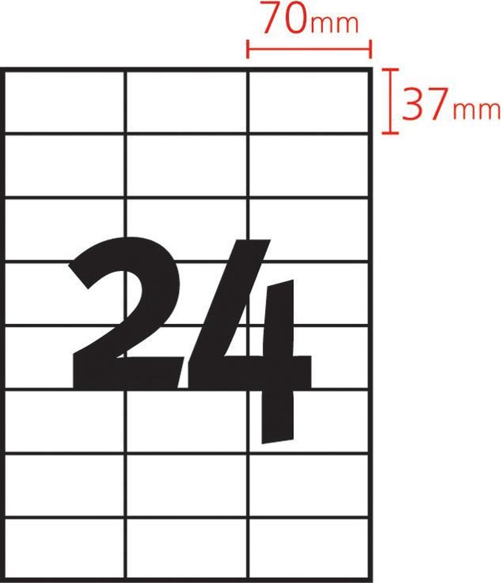 Printec Doorzichtige etiketten - Inktjet printer - 10 vel - 70x37mm ...