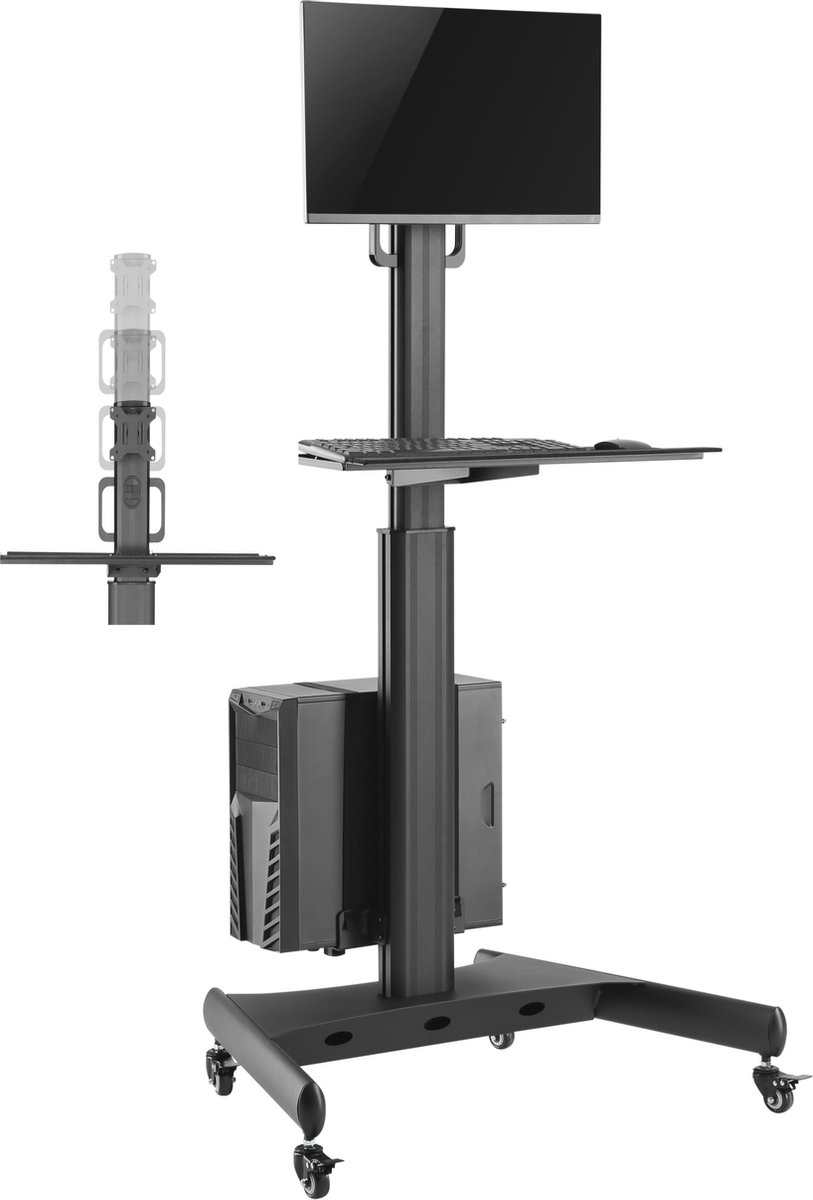 TV monitor standaard - tv statief - verrijdbaar werkstation ...