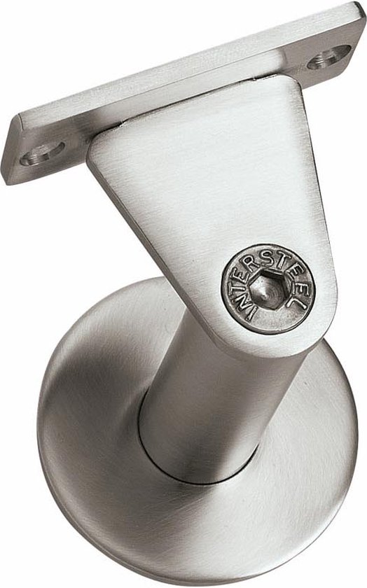 Intersteel Leuninghouder zwaar-taps vlak zadel rvs geborsteld | bol