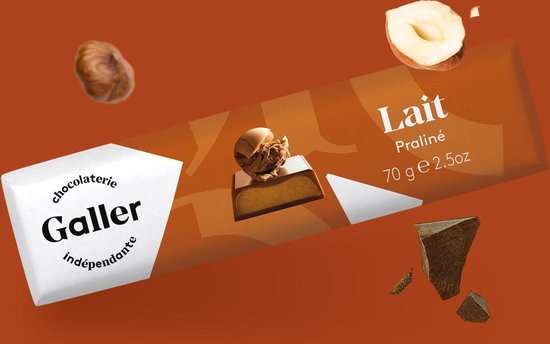 Galler Chocolade Repen Melk Praline - 16 x 70 Gram | bol.com