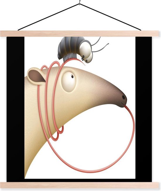 illustration de la tête de fourmilier avec un poster école de fourmis ...