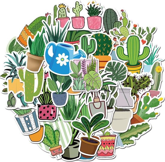 Greenery plants | sticker set | vinyl stickers | 45 stuks | bol.com