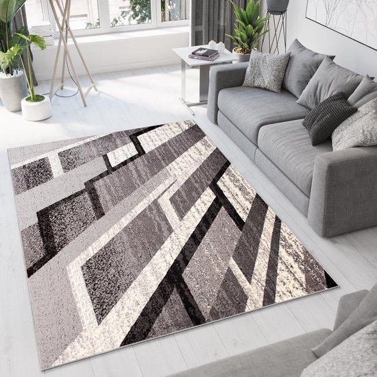 Tapiso Dream Vloerkleed Grijs Modern Laagpolig Woonkamer Tapijt Maat ...