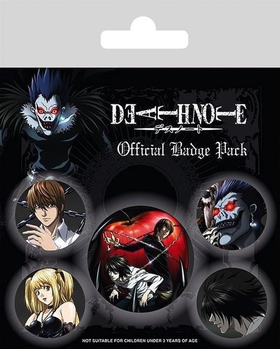 Death Note: Characters - Buttons - Badge Pack - Anime | bol