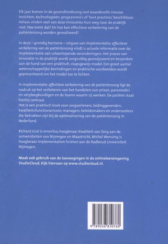 Implementatie | 9789036810760 | Richard Grol | Boeken | bol