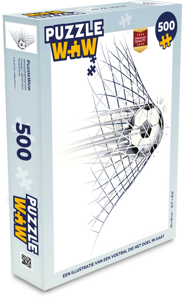 Puzzle Voetbal Illustration 500 pièces - Une illustration d'un ballon ...
