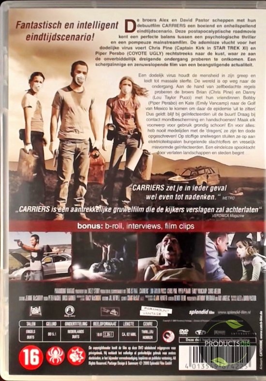 Carriers (Dvd), Chris Pine | Dvd's | bol
