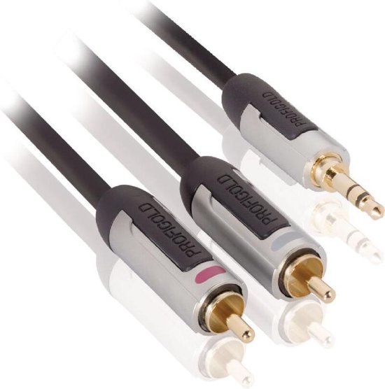 Profigold PROA3401 3,5mm Jack - Tulp stereo audio kabel - zwart -1 ...