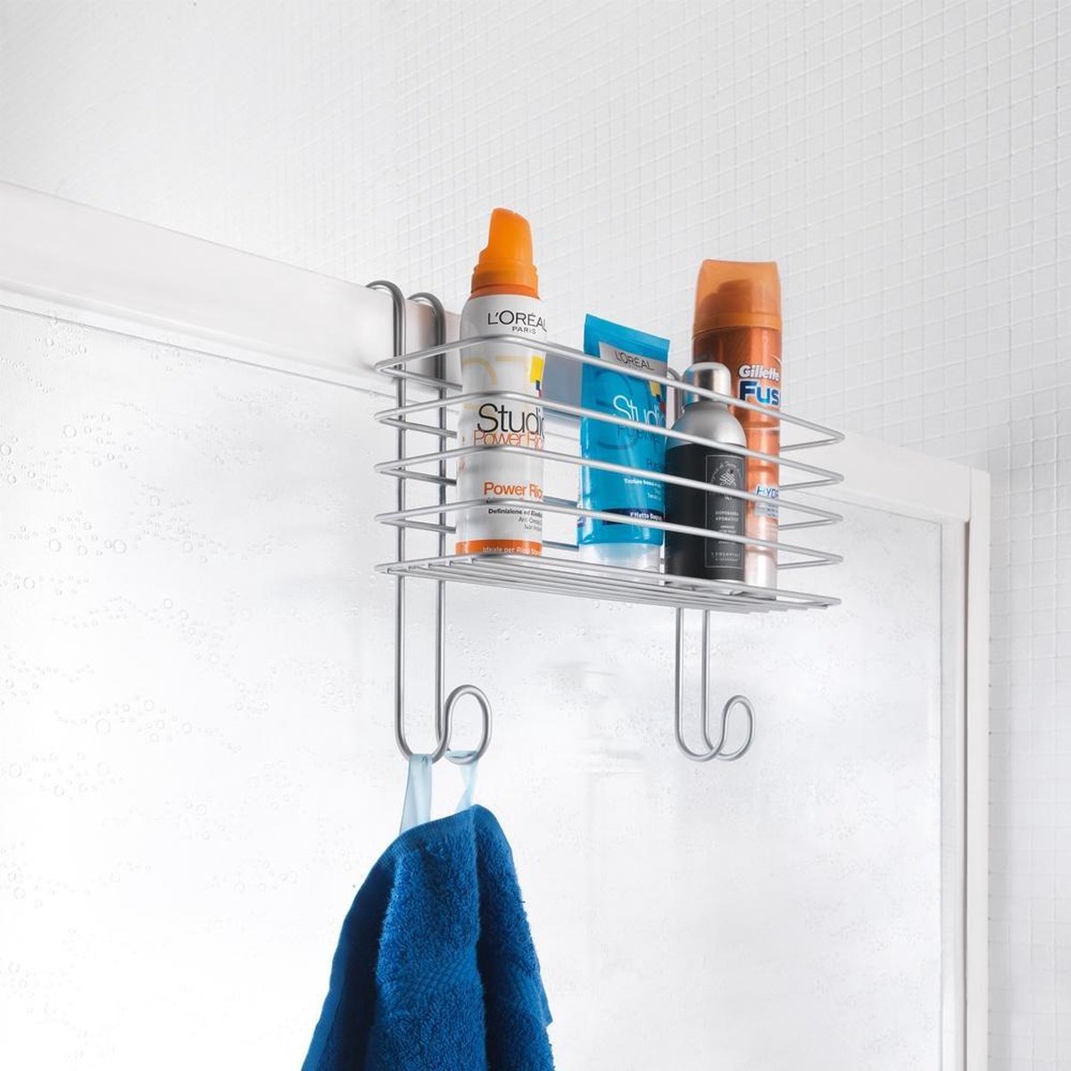 Tomado Metaltex Badkamer rekje hangend - 403801 - Ophangen zonder boren ...