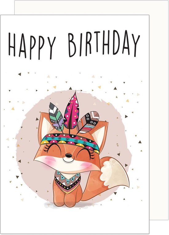 Luxe Verjaardagskaart voor Kinderen met Envelop - Dubbele Wenskaart | bol