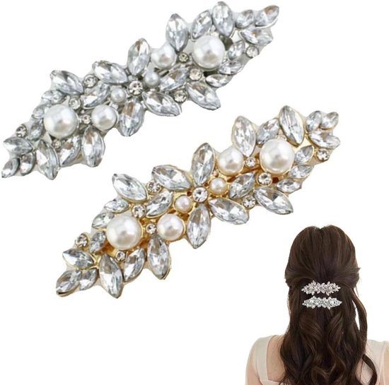 Set van 2 Vintage Kristallen Haarspelden - Elegante Franse Stijl ...