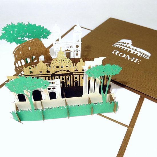 3D Pop-up Wenskaart Rome Panorama - Souvenir en Uitnodiging | bol