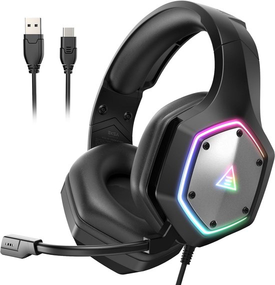 Gaming Headset met 7.1 Surround Sound USB/Type-C en Microfoon voor PC ...