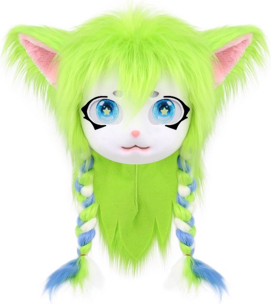 Leuk Dierlijke Kat Hoofd Masker voor Halloween Cosplay en Feest ...