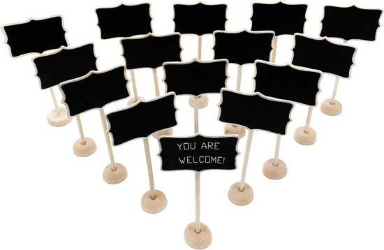 Mini Schoolbordjes Set van 15 met Easels - Perfect voor Bruiloften en ...
