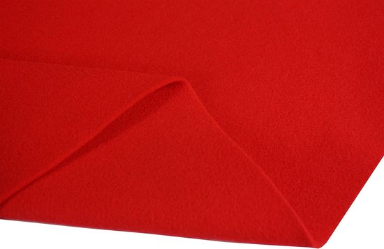 Rood Vilt Stof per Meter - 3mm Dik Decoratie Vilt voor Knutselen ...