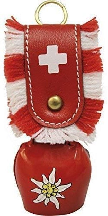 Decoratieve Metalen Koebel met Zwitsers Design - Rode Afwerking | bol