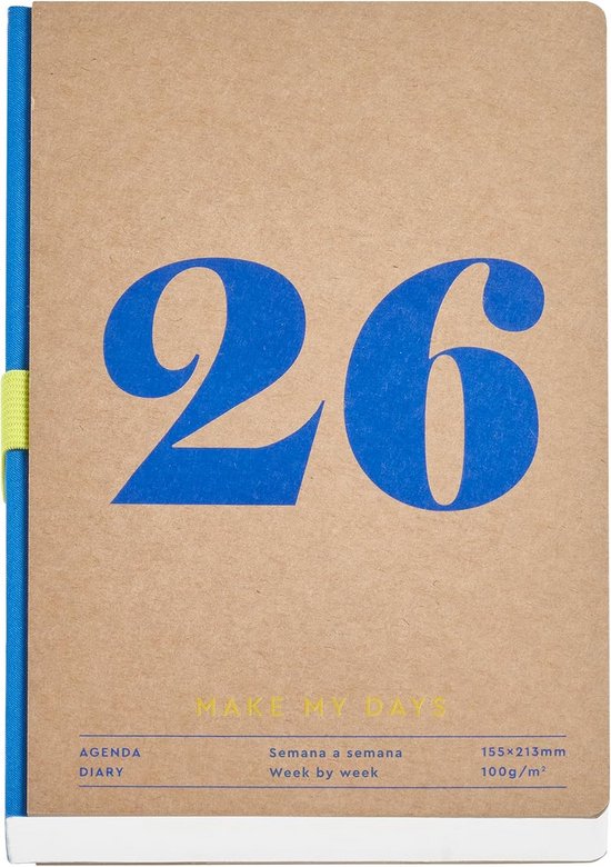 Jaarplanner 2026 Weekoverzicht Formaat A5+ Natuurlijke Omslag Ivoor ...