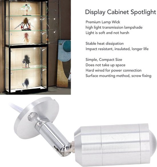 Spot Lights - 180° Rotatable Dimmable Mini Spotlight for Jewelry ...