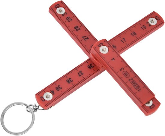 Duimstok 0,5 meter - Opvouwbare meetschijf met sleutelhanger - ABS ...