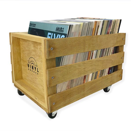 Vinyl Groove - 12" LP Wood Crate For Vinyl Storage | bol