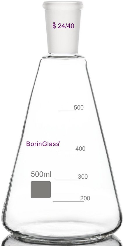 Erlenmeyer Kolf 500ml Borosilicaatglas Met Maatstrepen en Standaard ...