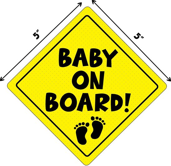 Baby Aan Boord Sign voor Auto - Microgeperforeerd Vinyl Sticker ...