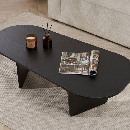 Houten salontafel "Ovalis" - 130 x 65 x 40 cm - Eik | bol