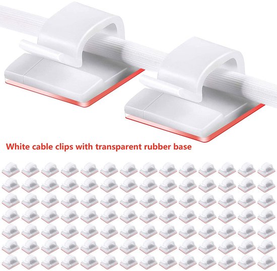 Kabel Clips 100 Stuks - Transparant - Kabelbeheer | bol
