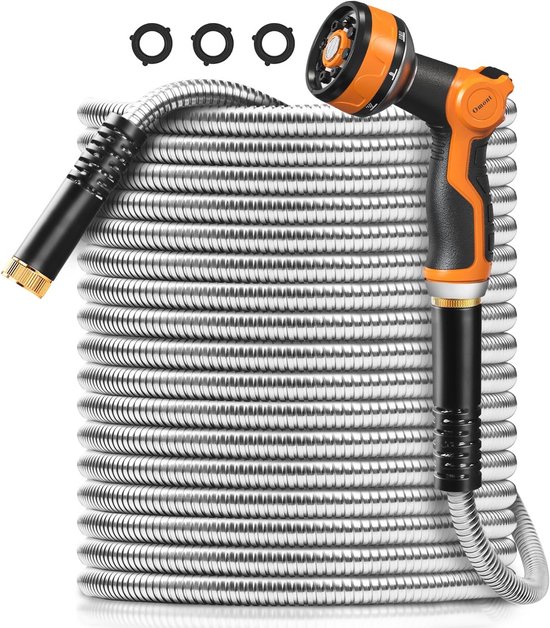 Flexibele 100FT Tuinslang - Zware Waterslang met Mondstuk voor Tuin ...