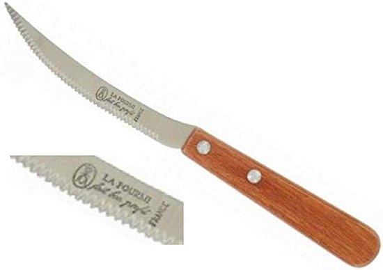 Tomatenmes met gebogen handvat 19 cm - roestvrijstaal - Frans design ...