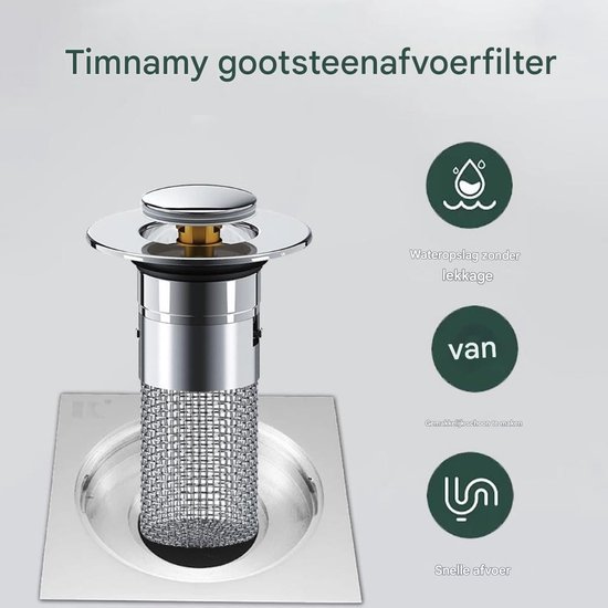 Afvoerputje - Pop-Up Afsluiter - Geschikt Voor 34-40Mm Inloop Gaten ...