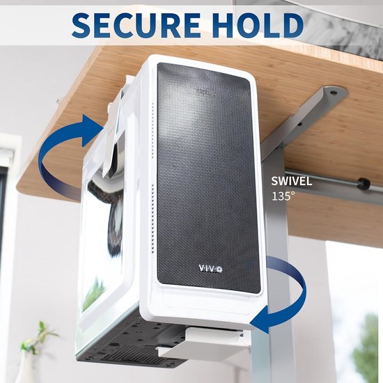 Verstelbare Onder Bureau en Wandhouder voor PC - 3,5 tot 7,8 inch ...