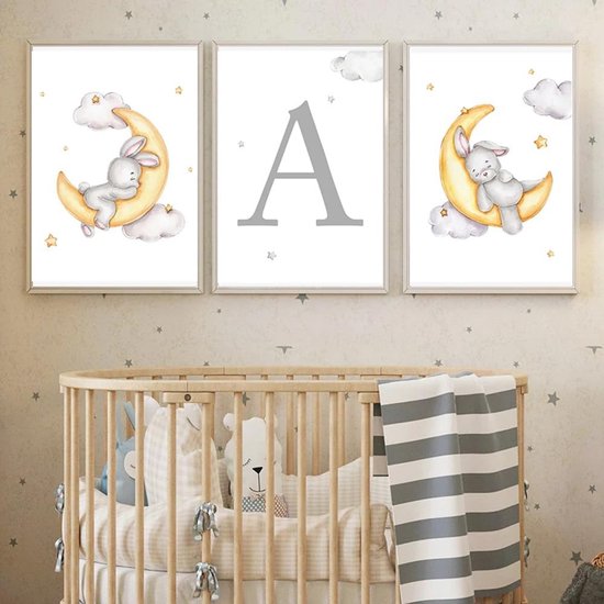 Gepersonaliseerde Kinderkamer Posters Set van 3 - Naam Affiche 30x40cm ...