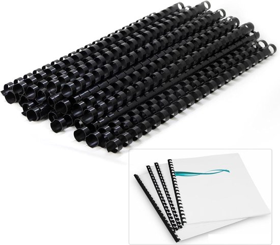 Plastic Binding Combs - 100 Pack Plastic Wound Binding Spines - Spiral ...