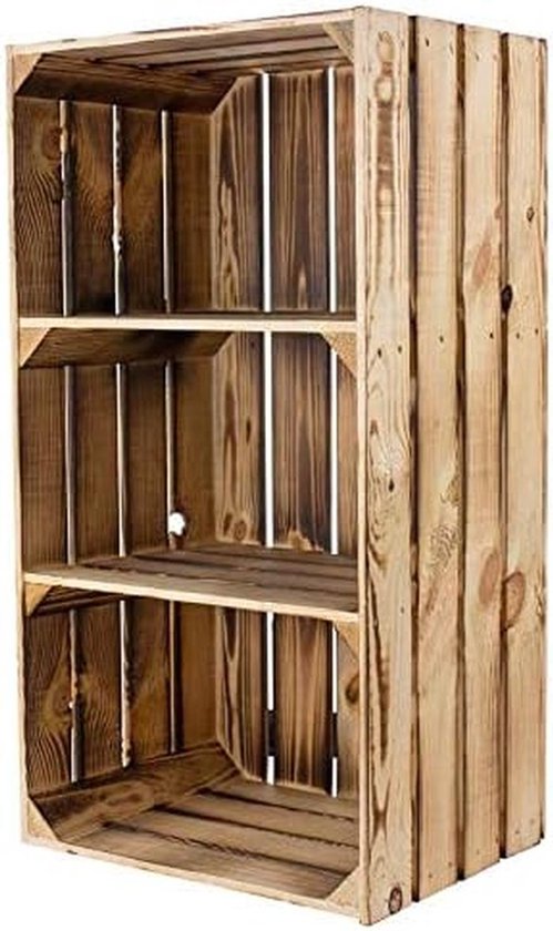 Set van 4 Houten Kisten met Lades en Open Rekken, Ideaal als ...