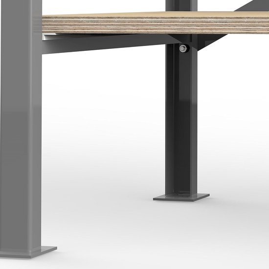 Sterke Werkbank 150x60 cm met Lade en Plank - Multiplex Werkblad 40mm | bol